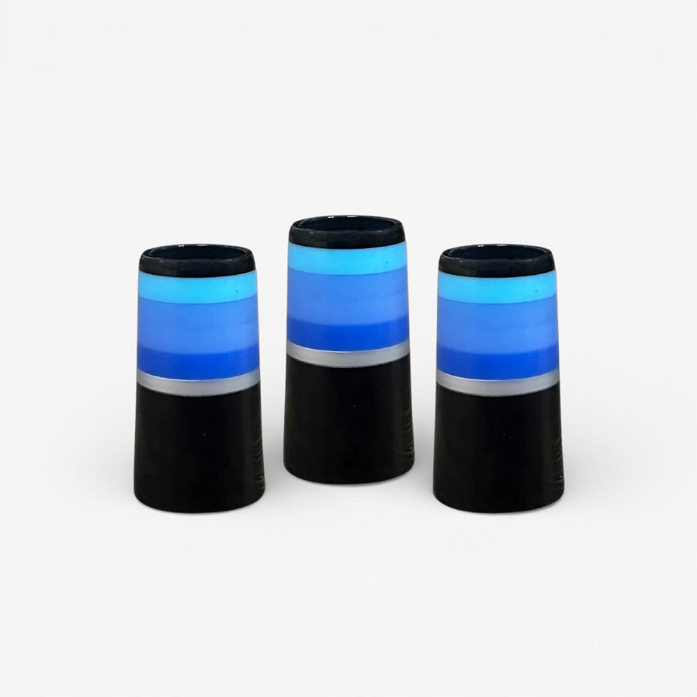 Golf Ferrules | Blue Monochrome (Black Base)